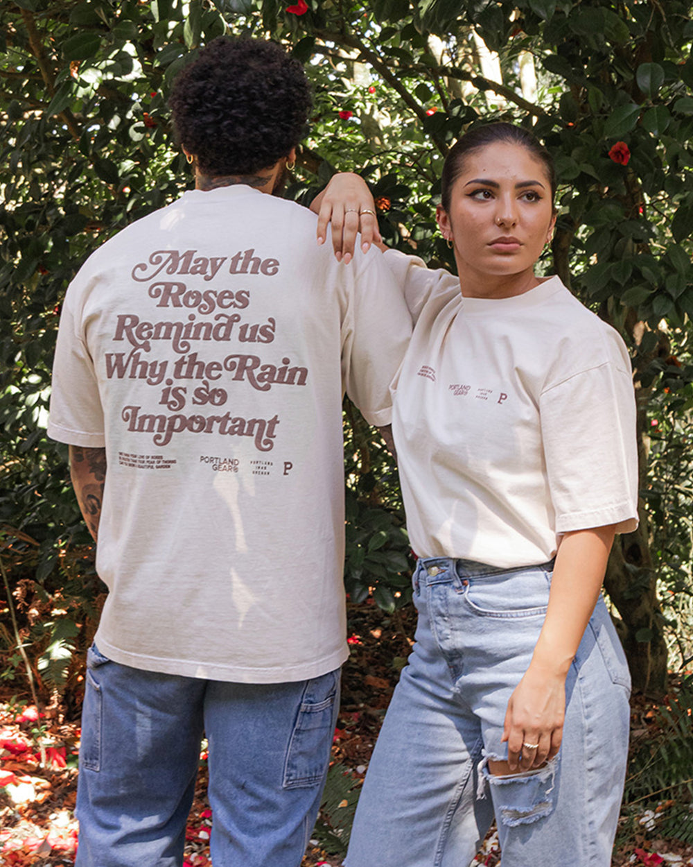 Portland Gear® Slogan Tee - Creme